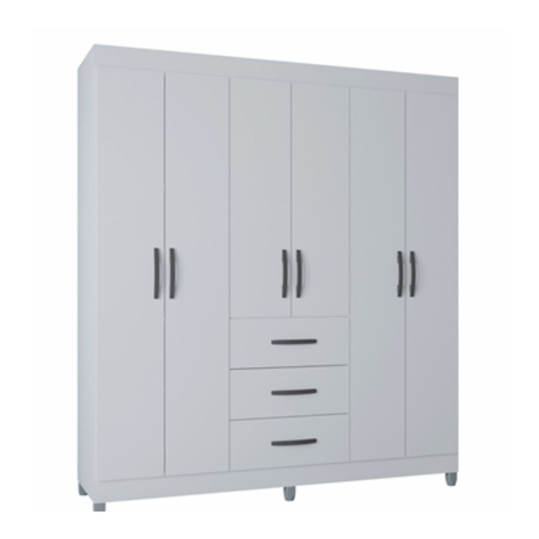 Roupeiro Sevilha 6 Portas 3 Gavetas - Ref. A953.33 - Ruth & Boaz